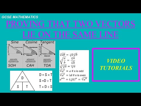 GCSE Mathematics Proving that two vectors lie on the same straight line ...