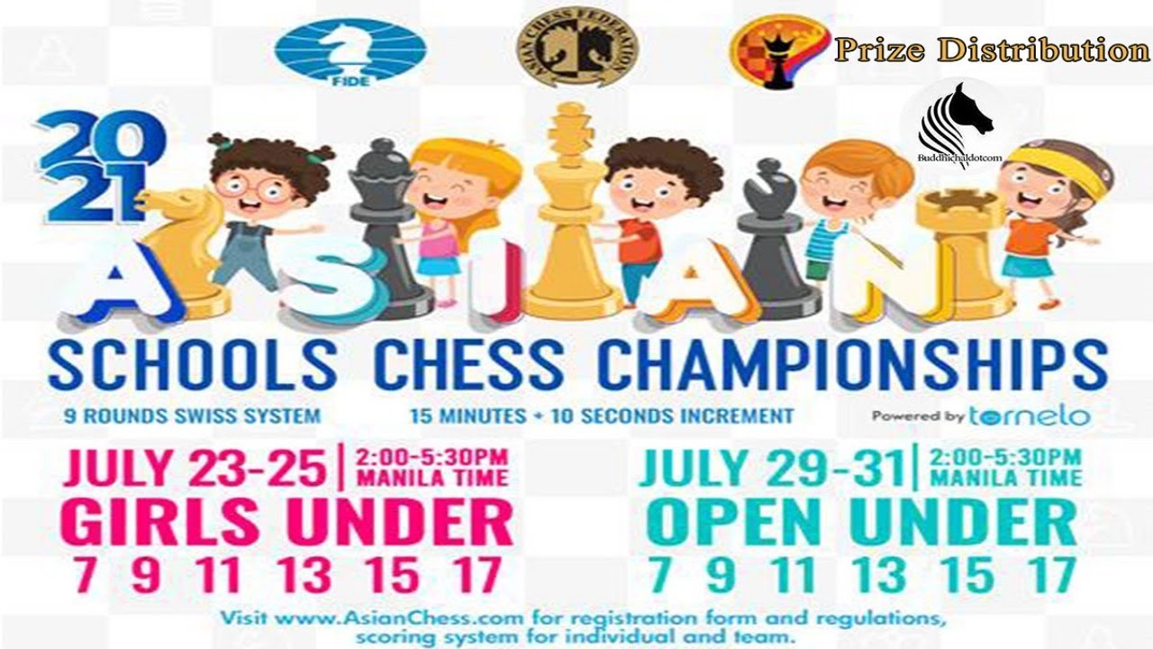 Prize Distribution of Asian Schools Chess Championships - YouTube