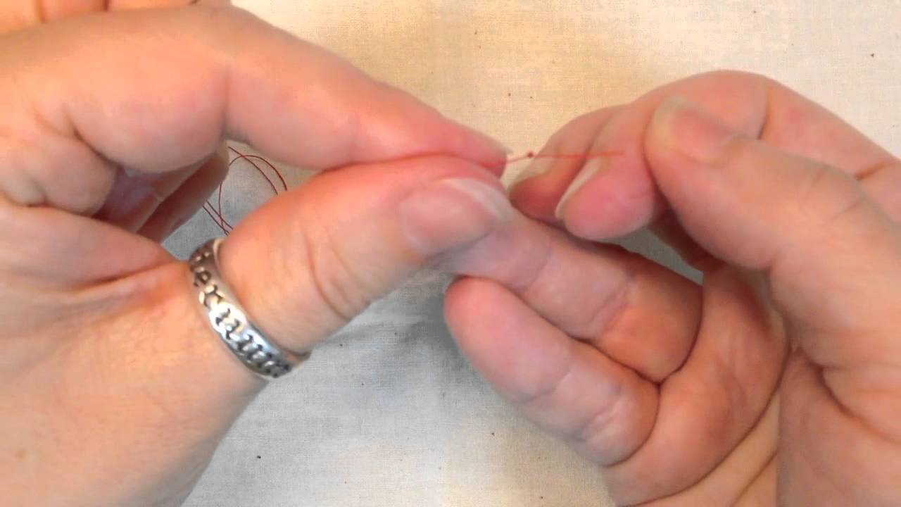 The Easy Way To Tie a Knot at the End of Your Thread - YouTube