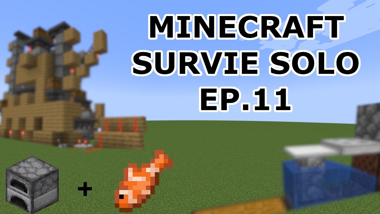 Minecraft survie solo S1 ep.11: Ferme a poisson + Four automatique - YouTube