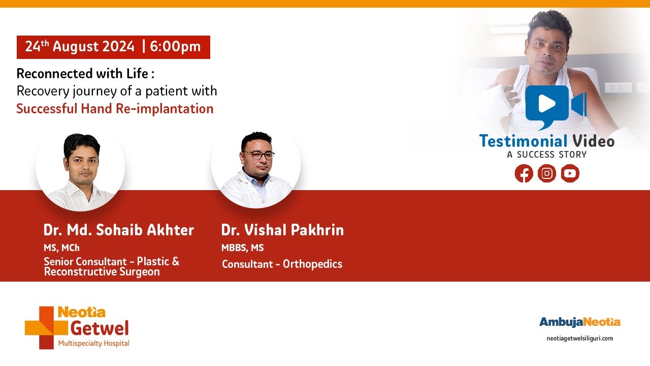 Recovery journey of a patient with successful Hand Re-implantation ...