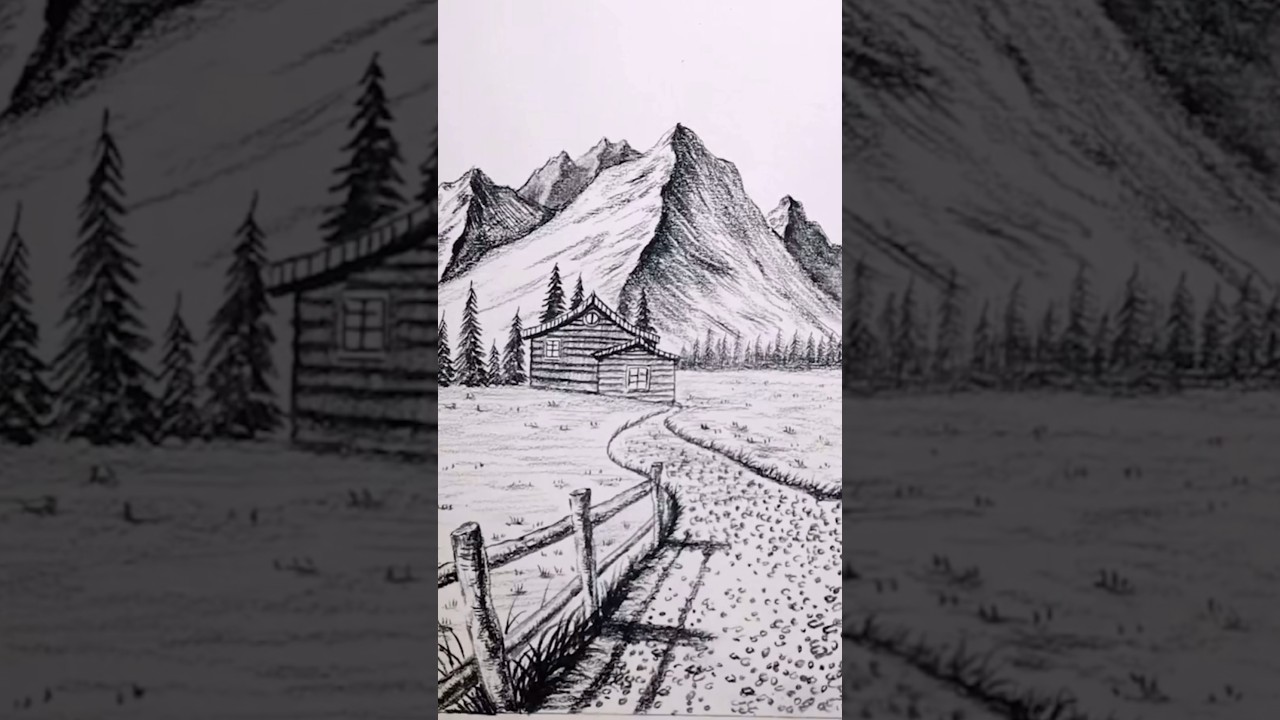 HOW TO DRAW A LANDSCAPE USING ATMOSPHERIC PERSPECTIVE - YouTube