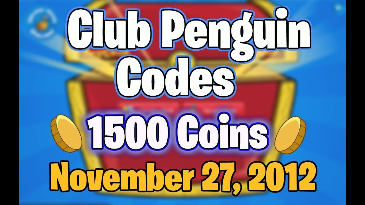Club Penguin Codes November 27 2012 1500 Coins YouTube club-penguin-codes-november-27-2012-1500-coins-youtube