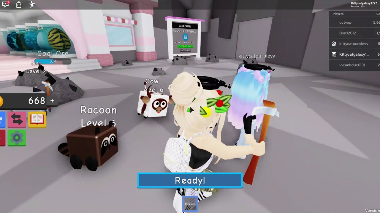 roblox pet mining simulator! lots of cute pets!! - YouTube