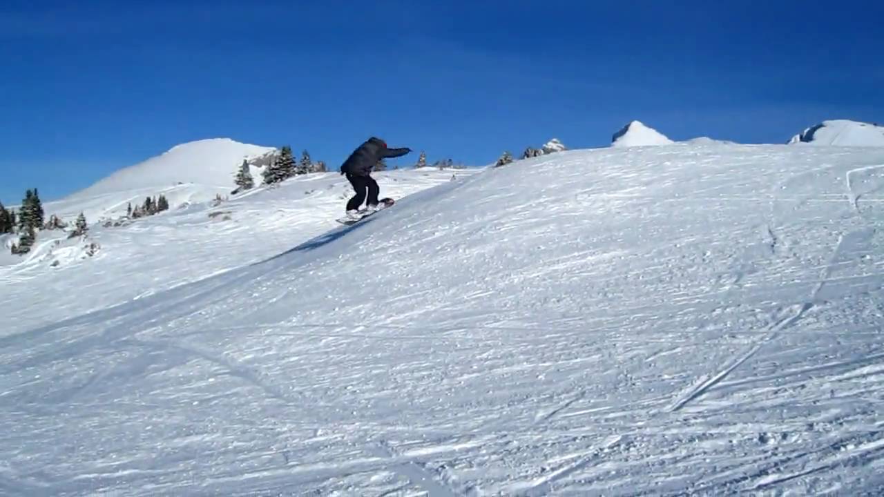 Snowboard switch frontside 360 - YouTube
