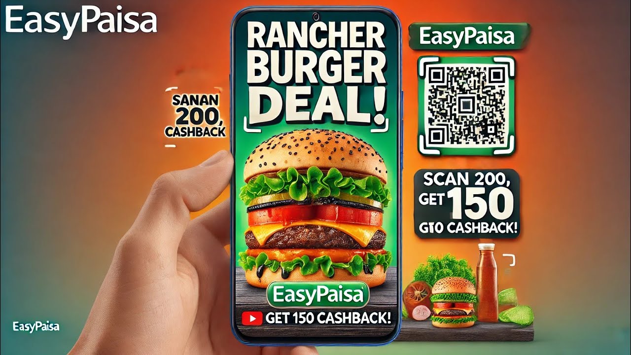 "Rancher Burger Deal: Scan 200, Get 150 Cashback with Easypaisa!" - YouTube