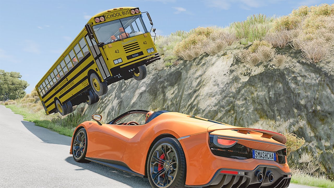 Cliff Drops #159 - BeamNG DRIVE | SmashChan - YouTube