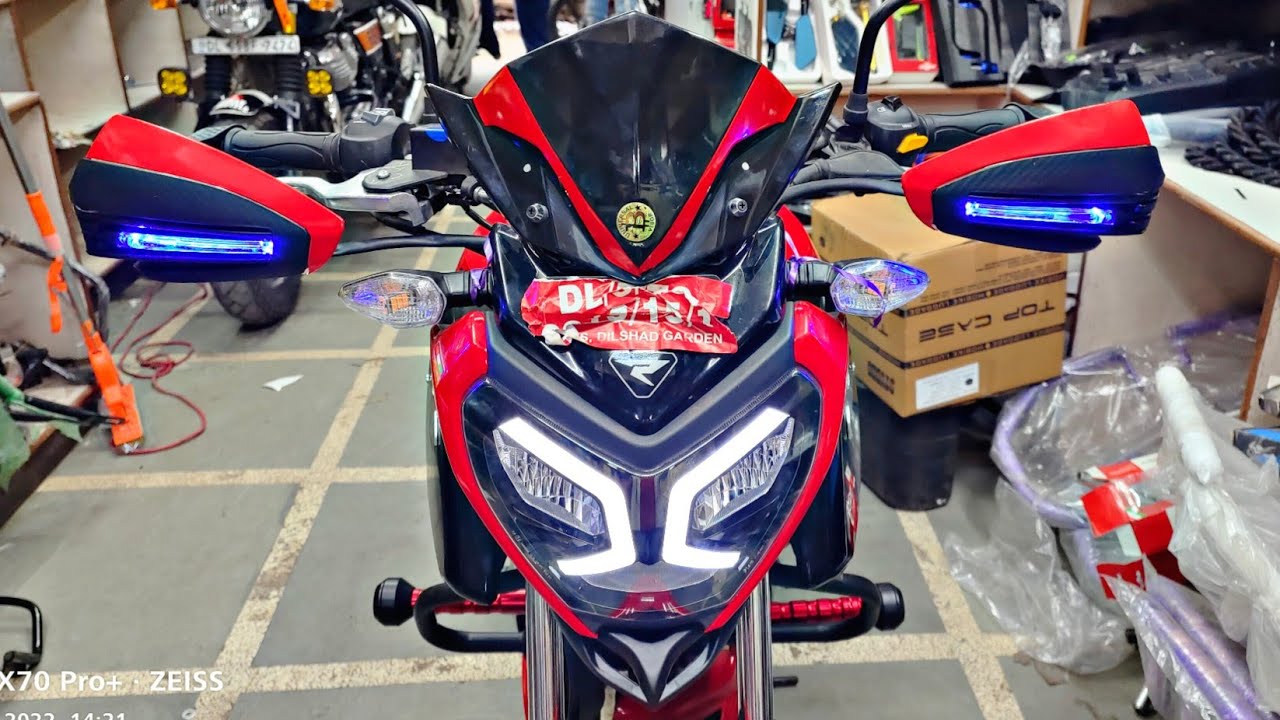 TVS Raider 125cc modification | Red Raider modified accessories - YouTube