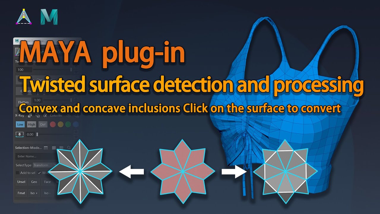 【Maya twist face detection/processing plugin】LX Twist Face Checker - YouTube