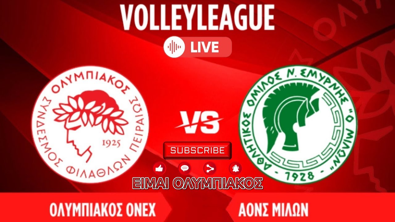 🔴 LIVE ΑΓΩΝΑΣ 🔴 BΟΛEI ΑΝΔΡΩΝ: ΟΛΥΜΠΙΑΚΟΣ - ΜΙΛΩΝ (12/04/2025) # ...