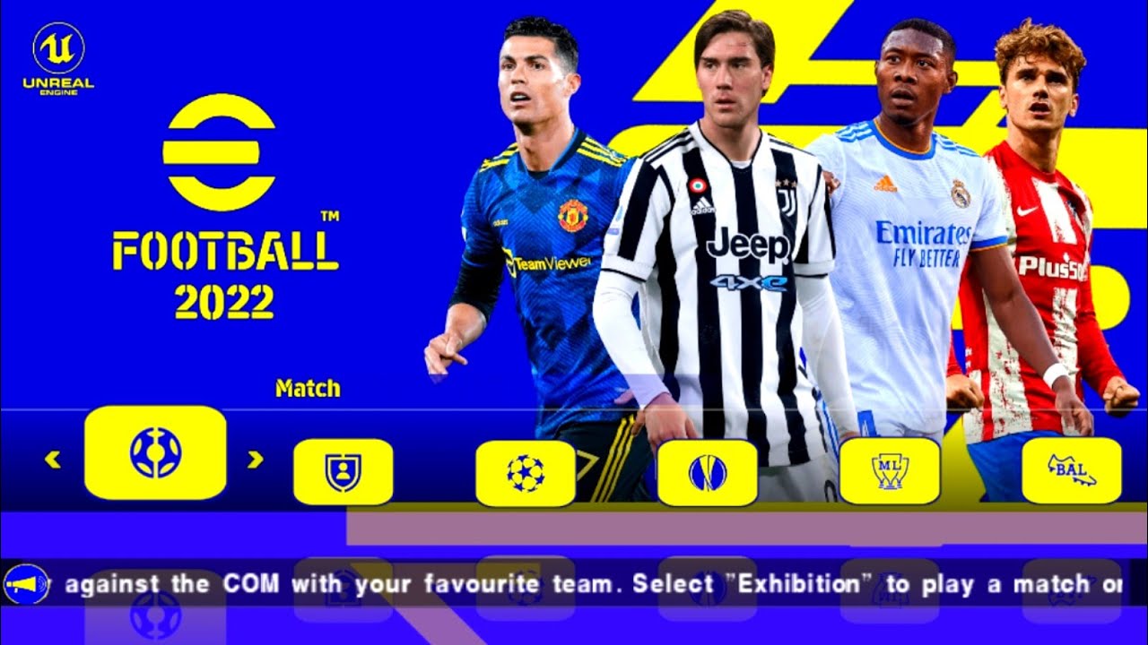 eFootball Pes 2022 Android TM Arts V3 Graphics HD Camera PS5 Update ...