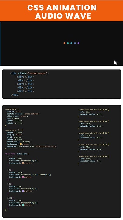 Css Music Waves Loading Animation Htmlcss Css Html Coding Youtube