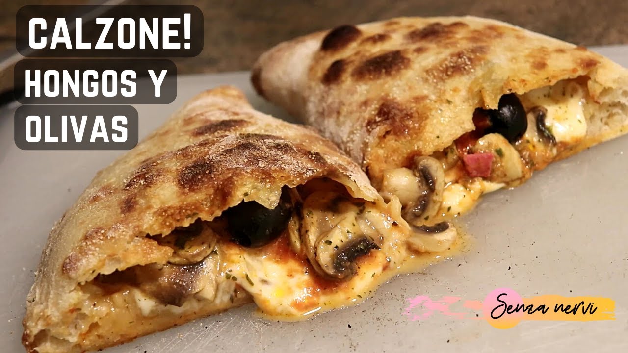 Calzone con hongos y olivas negras! - YouTube