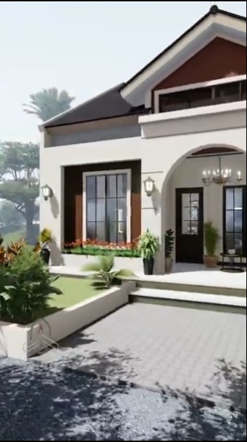 DESAIN RUMAH TYPE 45, UKURAN 6X7,5 METER, 2 KAMAR TIDUR, OPEN SPACE ...