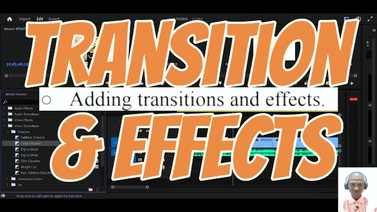 How to add transitions & effects in Adobe Premiere Pro - YouTube