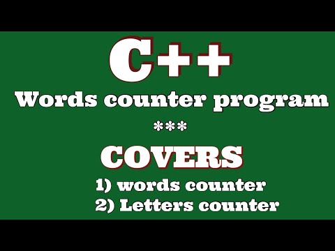 write words counter program in c++ | letters - words counter in c++ ...