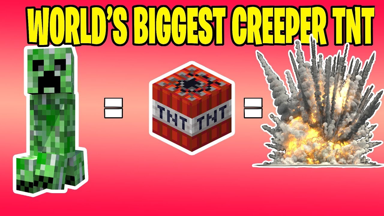 Minecraft: World's Biggest Creeper TNT blast | Gaming Tak - YouTube
