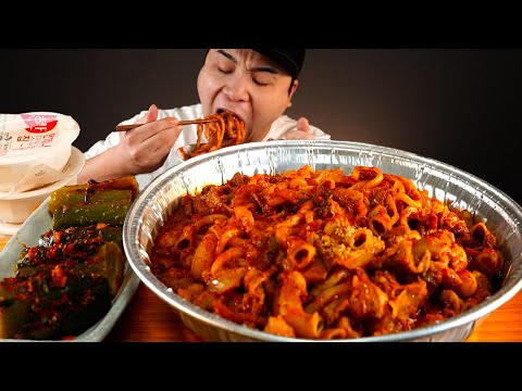 햇반 순삭 시키는 양념대창곱창에 우동사리추가! 그리고 오이소박이 먹방~!! 리얼사운드 ASMR Mukbang(Eating Show)