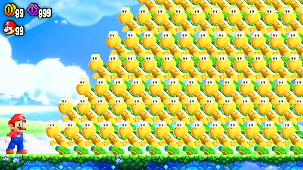 Can Mario defeat 999 Koopas in Super Mario Bros. Wonder? - YouTube