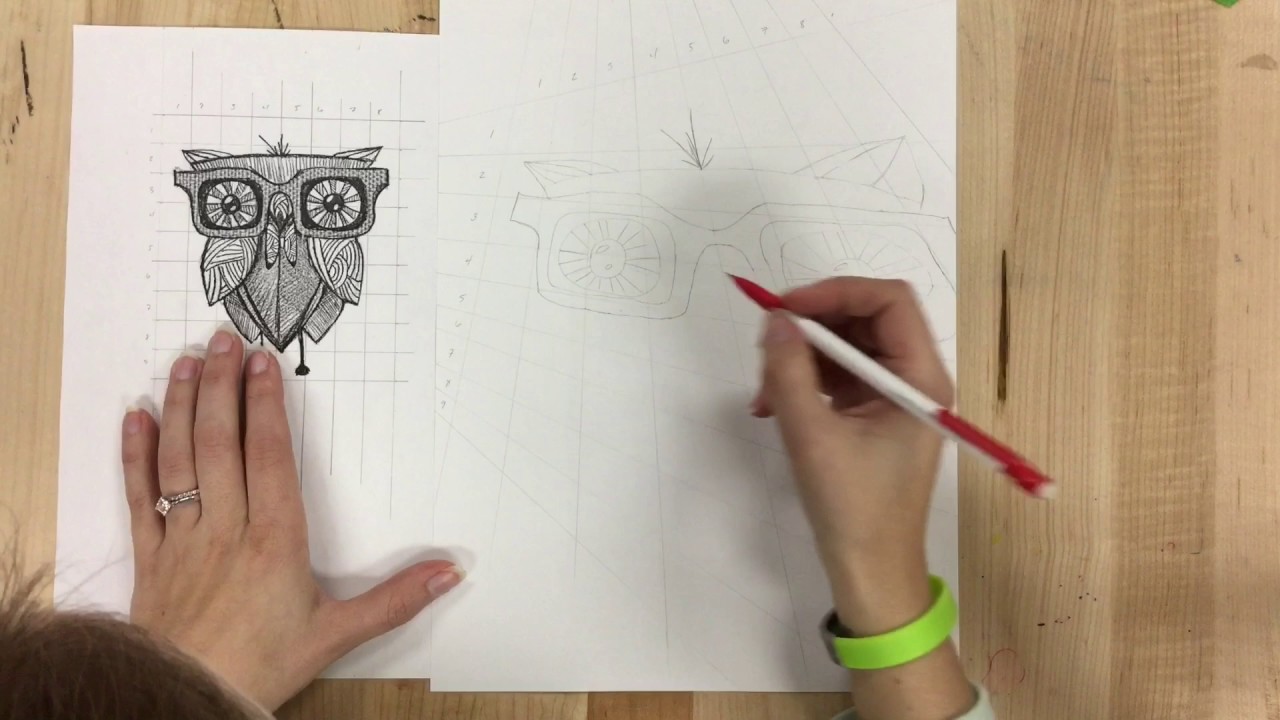 Grid Distortion Drawing - YouTube