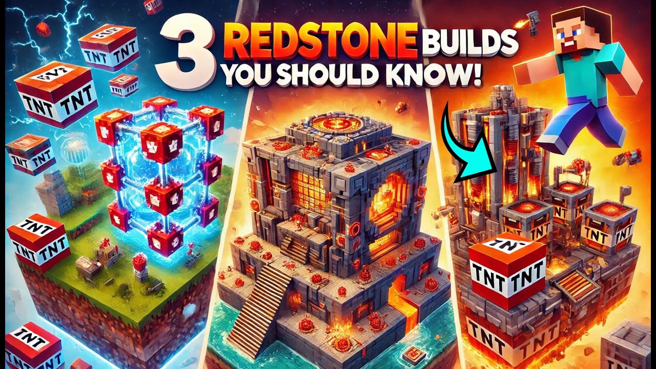 3 Amazing & Easy Redstone Build You Should Know! - YouTube