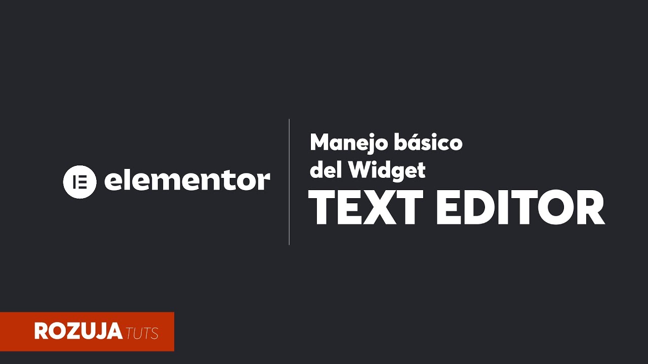 Como usar el Widget de Texto de Elementor - YouTube