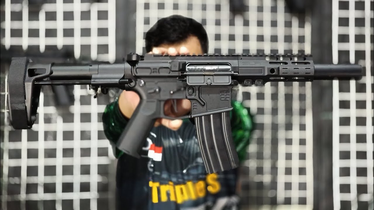 SLR V4 gel blaster 2nd kiriman cust, bayar konversi aja airsoft review ...