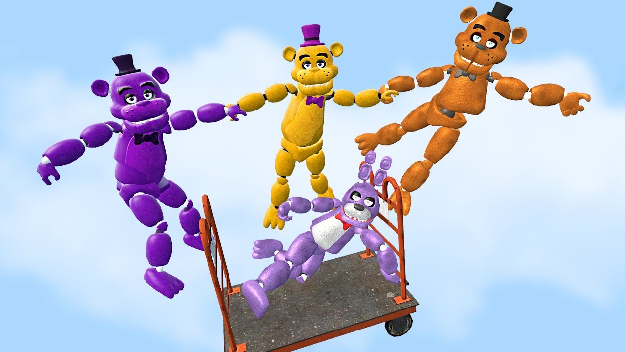 FNAF Animatronics Ragdolls Golden Freddy and Shadow Freddy GMOD ep 27 ...