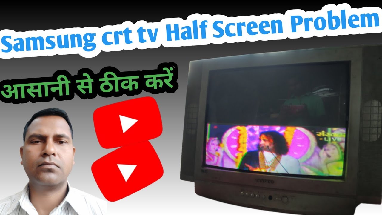 CRT Tv Half Screen Problem Repair// Samsung 21" Crt tv Vertical Section ...