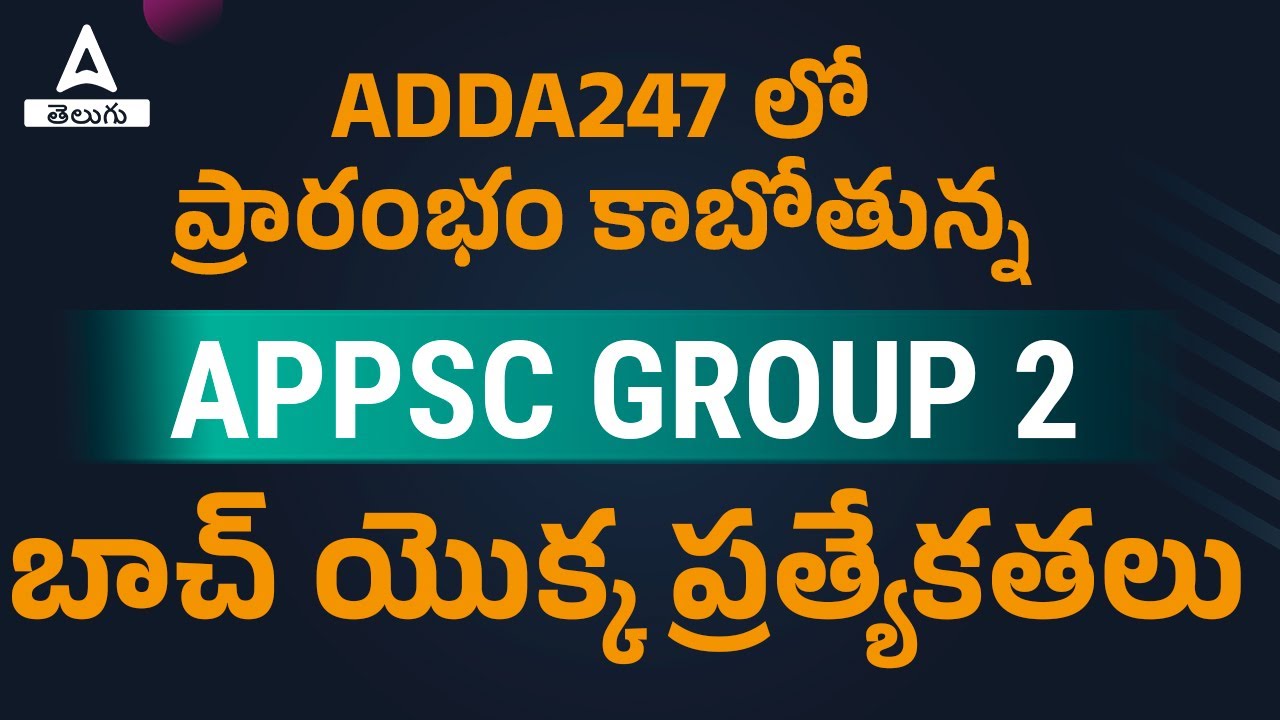 APPSC Group 2 Notification 2023 | Group 2 Live Batch | Adda247 Telugu ...