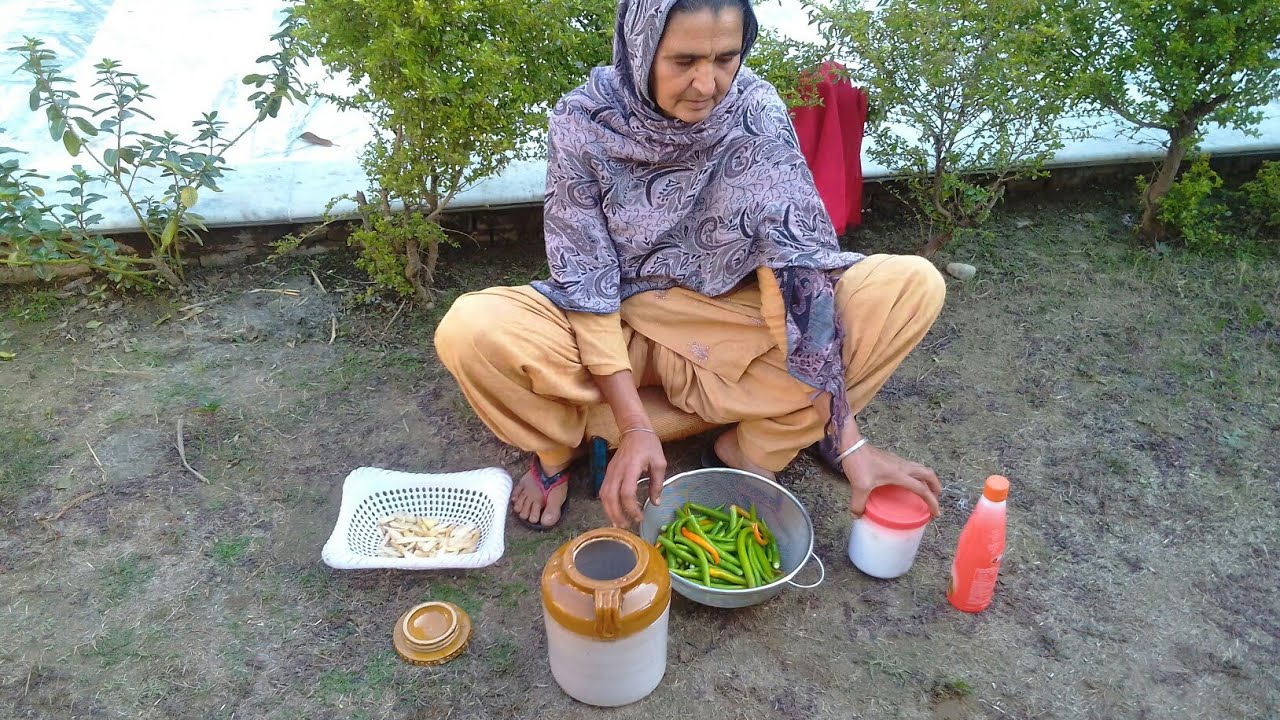 Indian Village Woman Making Adrak achaar/Pickle Village Life of Punjab ...