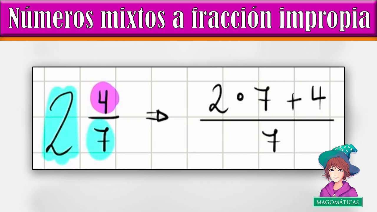 Como transformar un número mixto a una fracción impropia y viceversa ...