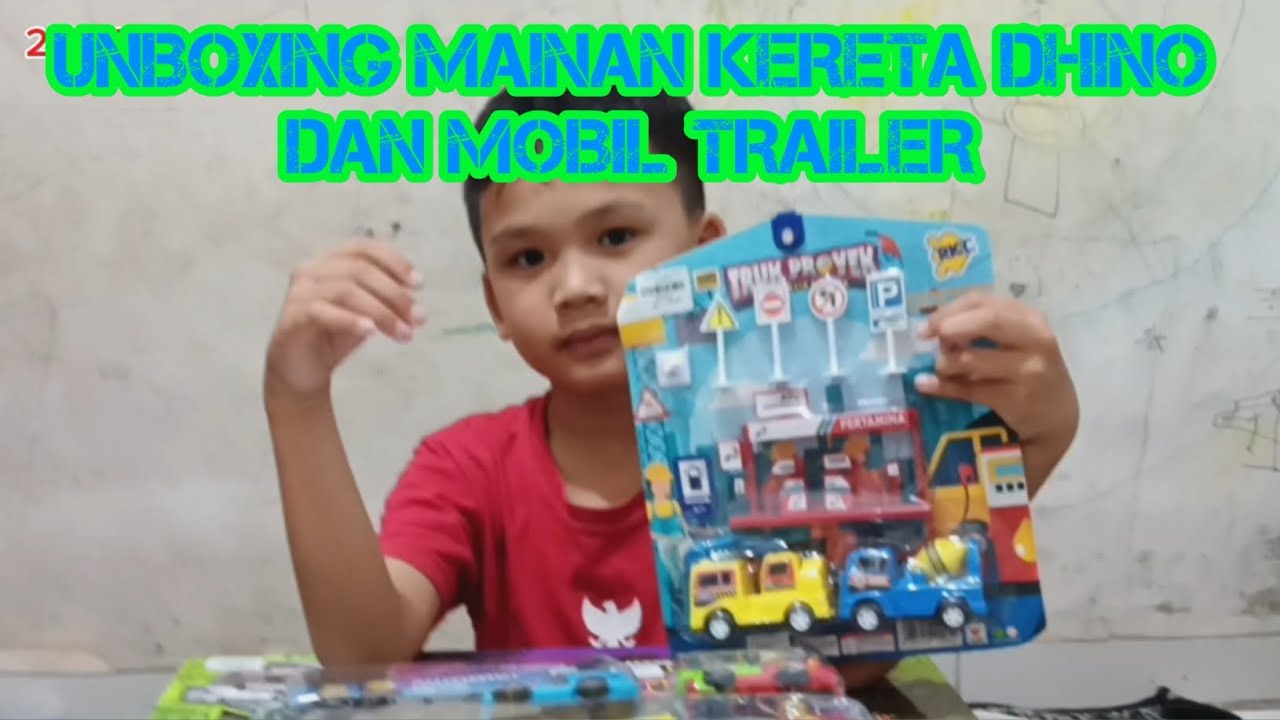 Unboxing Mainan Kereta Dhino dan Mobil Trailer - YouTube