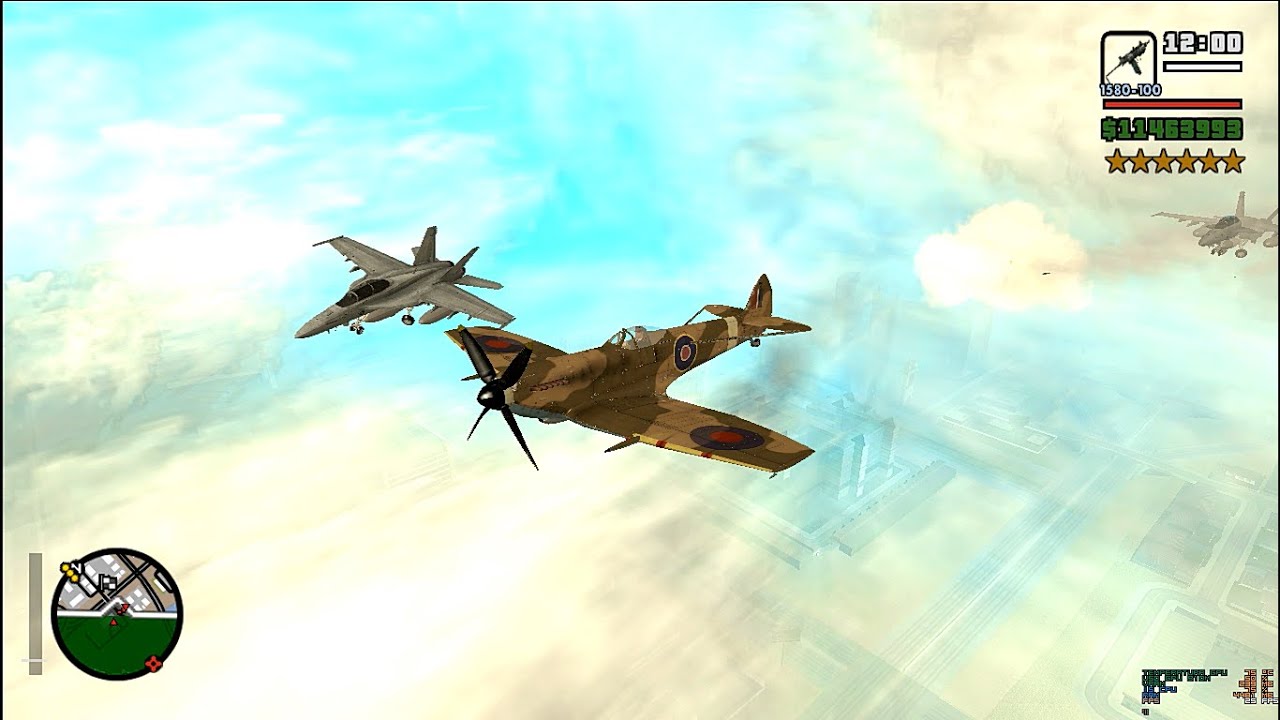 GTA SA. Supermarine Spitfire (MOD) - YouTube
