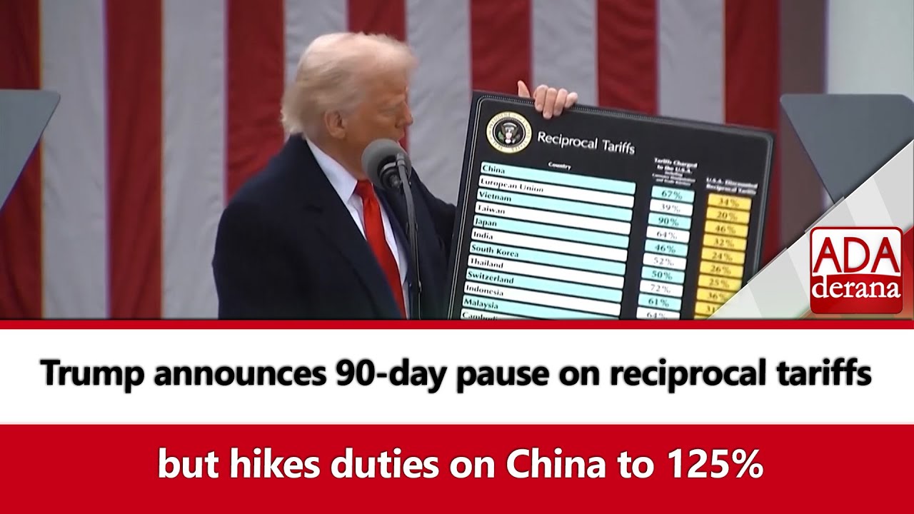 Trump announces 90-day pause on reciprocal tariffs but hikes duties on ...