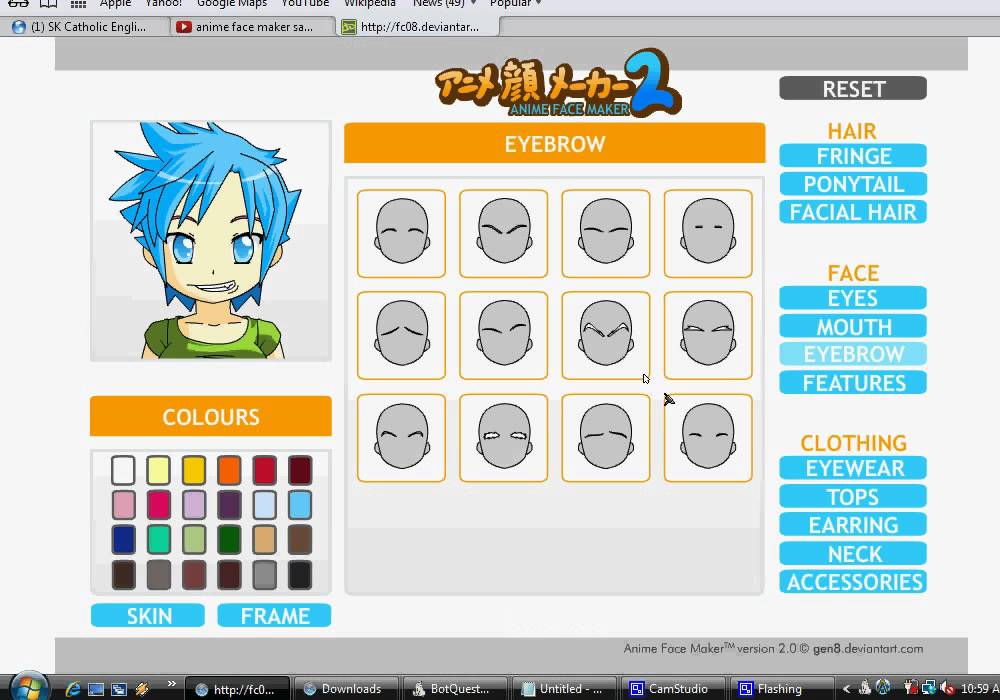 anime face maker Boy - YouTube