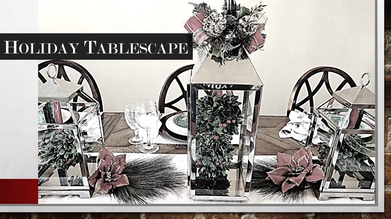 How to Create a Pottery Barn Holiday Tablescape Featuring Mistletoe ...