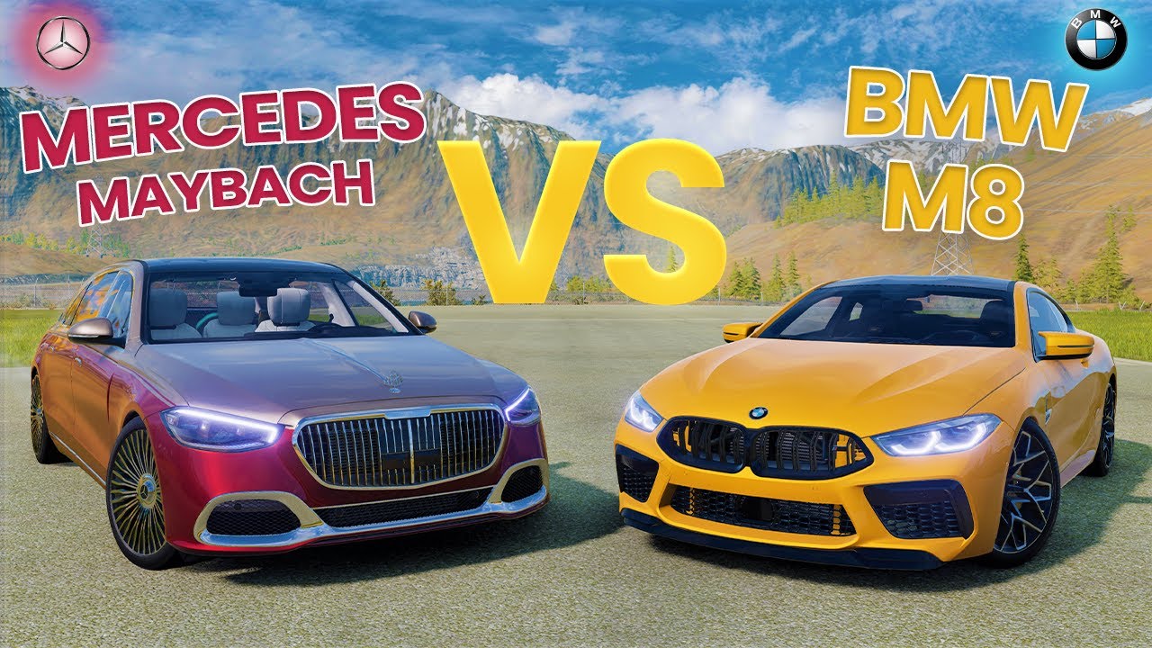 BMW M8 vs Mercedes-Maybach Race BeamNG.drive - YouTube