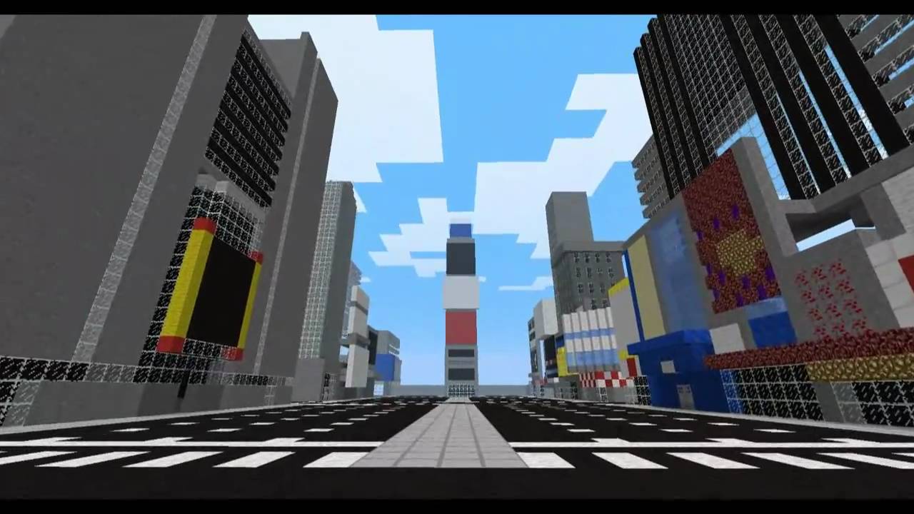Minecraft Times Square - YouTube