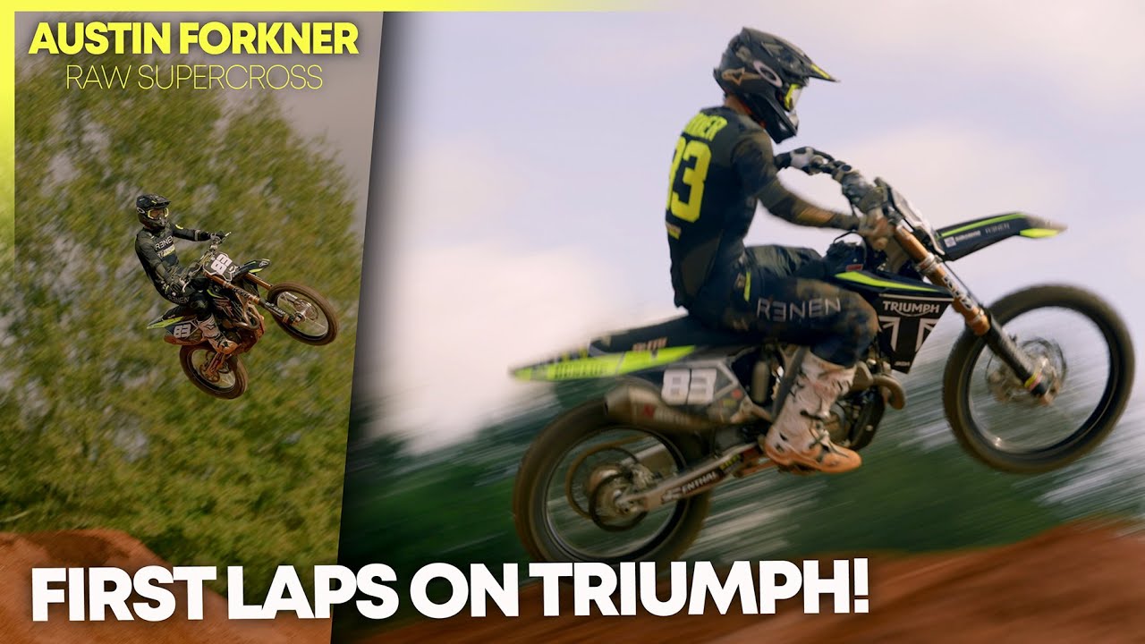 How does Austin Forkner look on his Triumph? | #supercross - YouTube