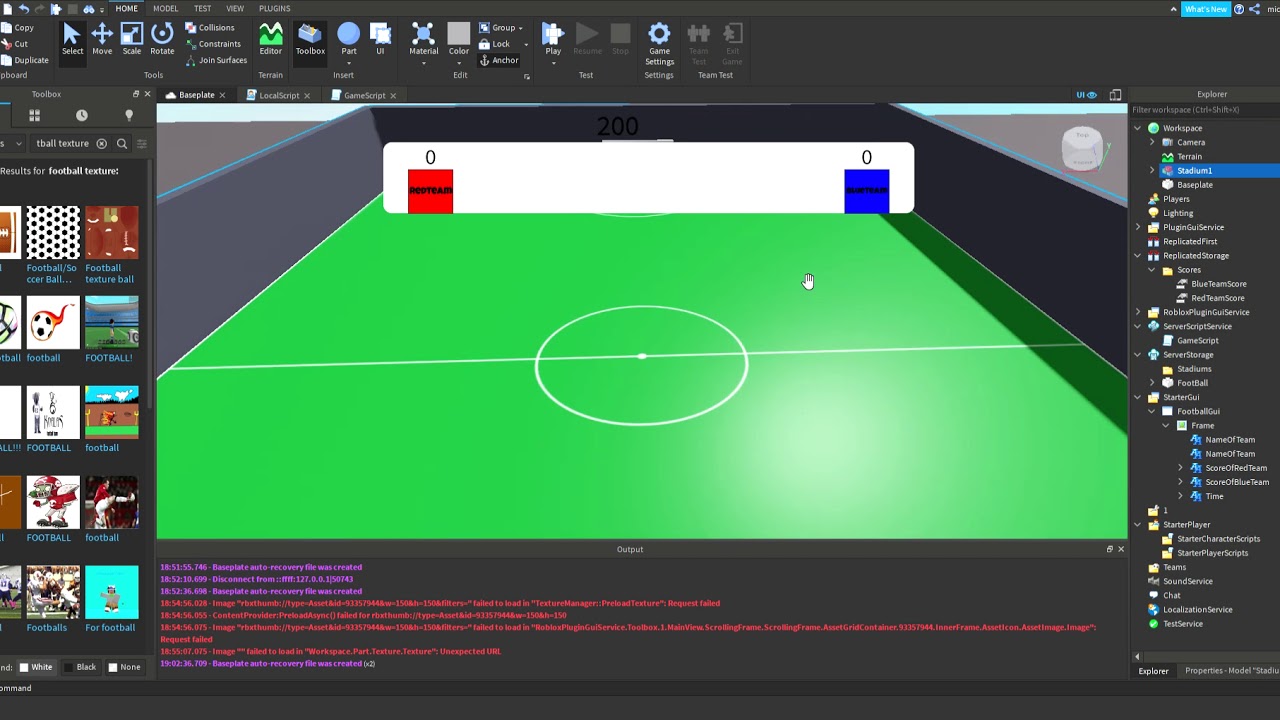 Roblox Studio Football tutorial - YouTube