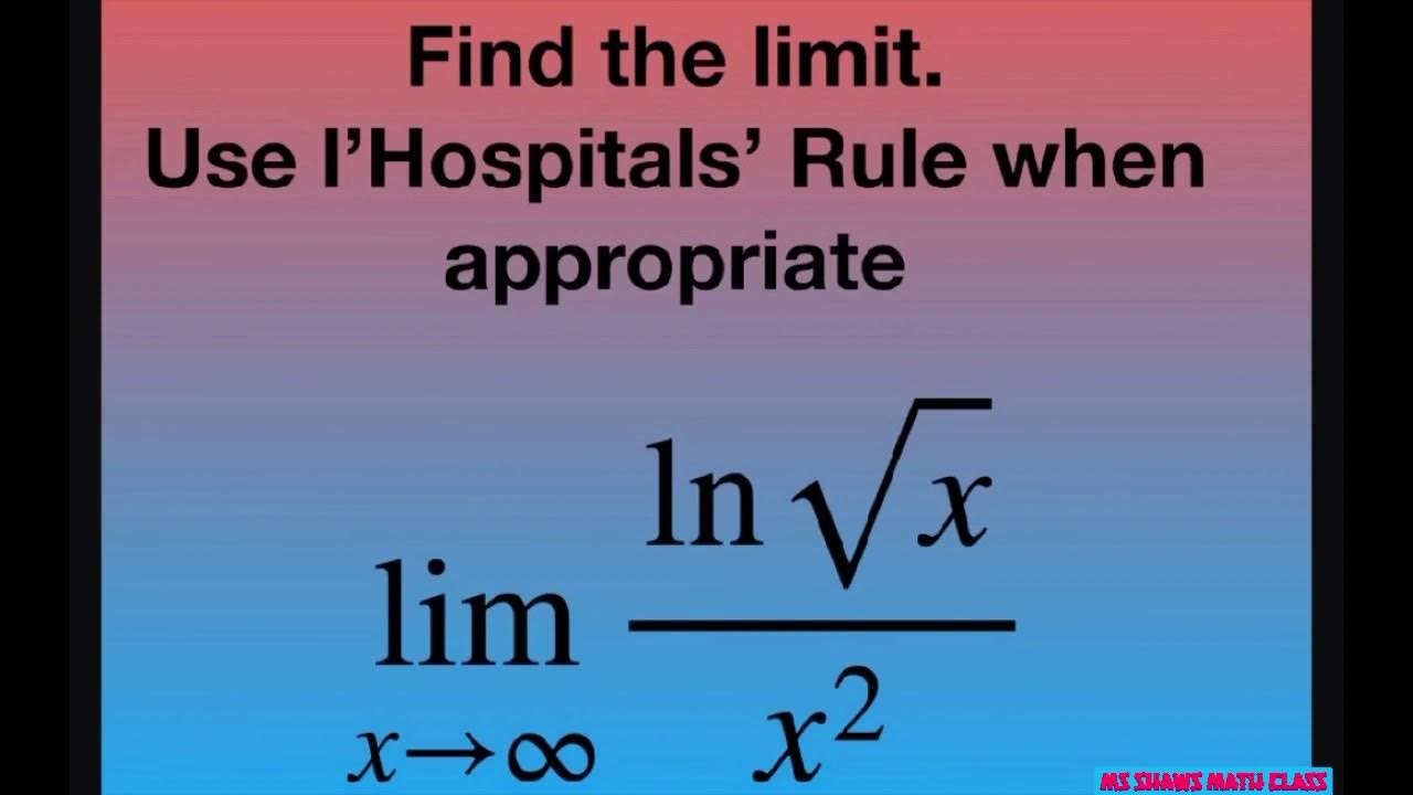 Find the limit as x approaches infinity for (ln sqrt(x))/x^2. l ...