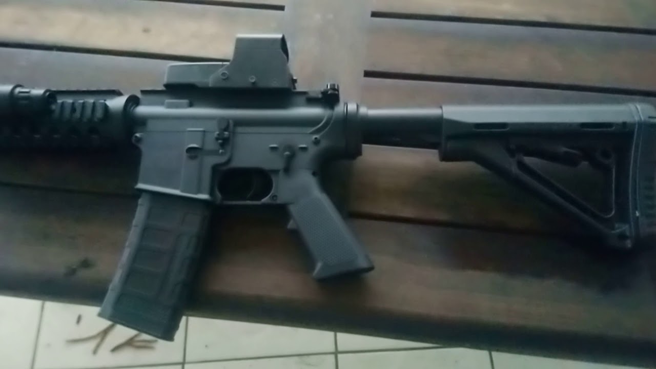 Modified M4A1 v8 Gel Blaster Test and fail - YouTube
