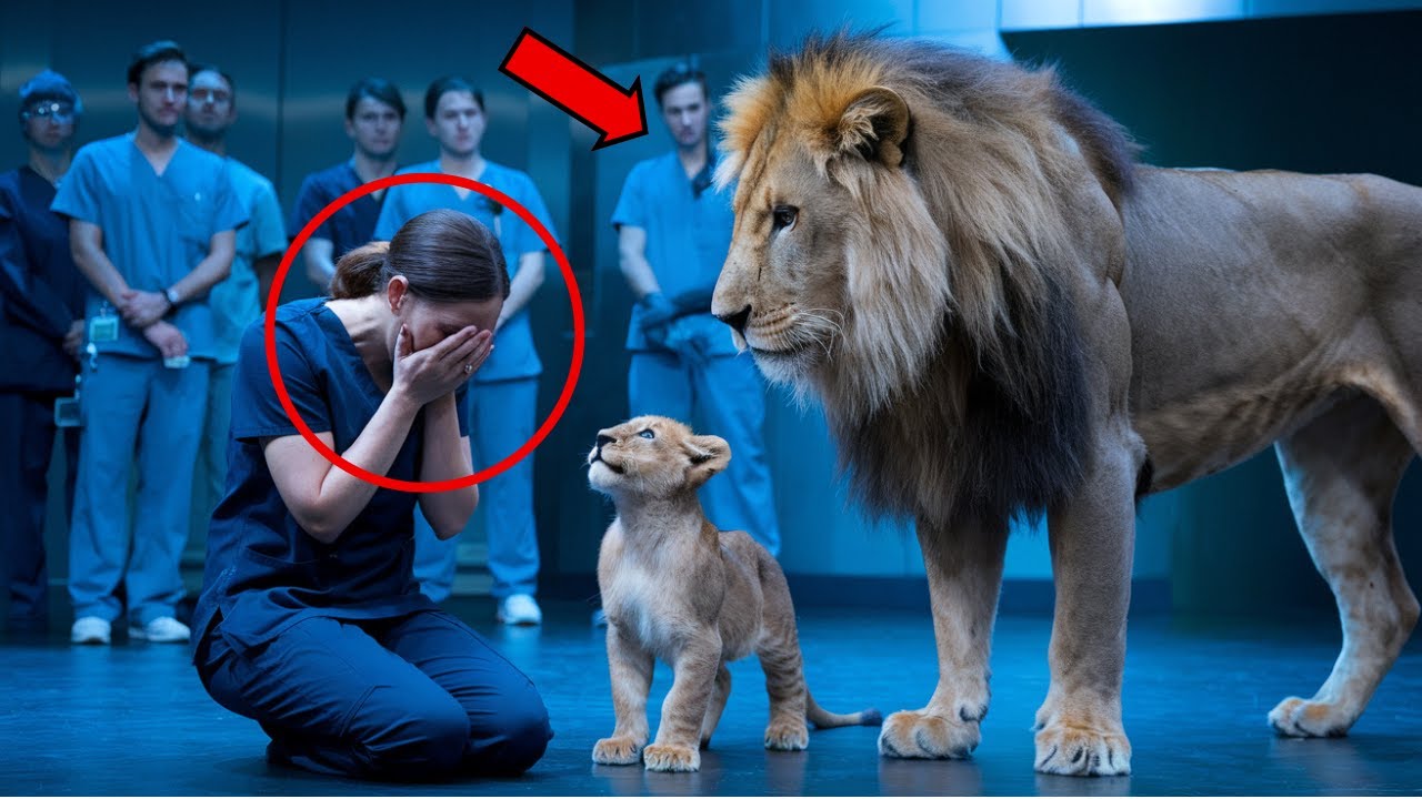 A Lion Enters The Hospital With Cub, And The Nurse Bursts Into Tears ...
