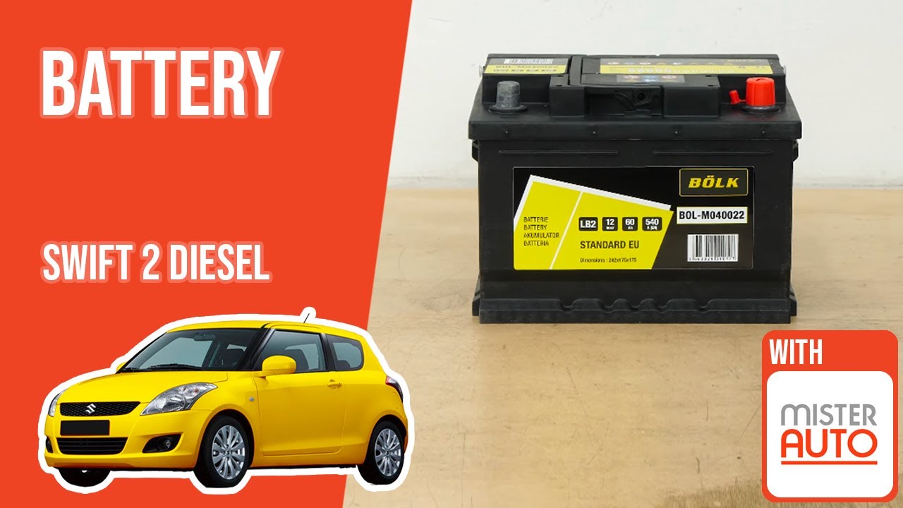 How to replace the car battery Swift mk2 1.3 DDiS 🔋 - YouTube