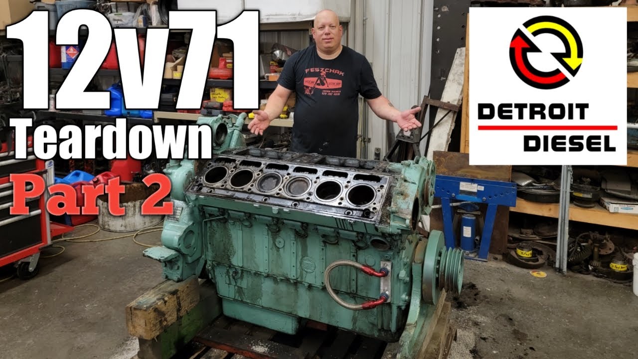 12v71 Detroit Head Removal. Teardown Part 2 - YouTube