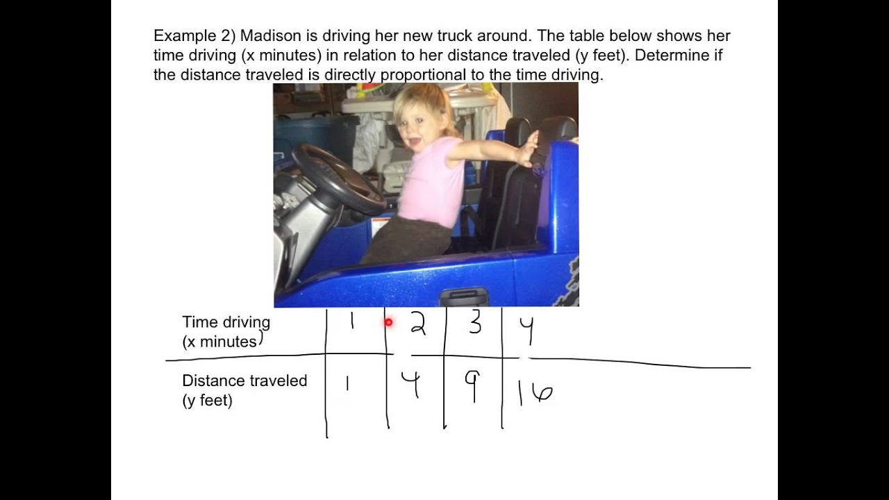 Finding Direct Proportion from a Table - YouTube