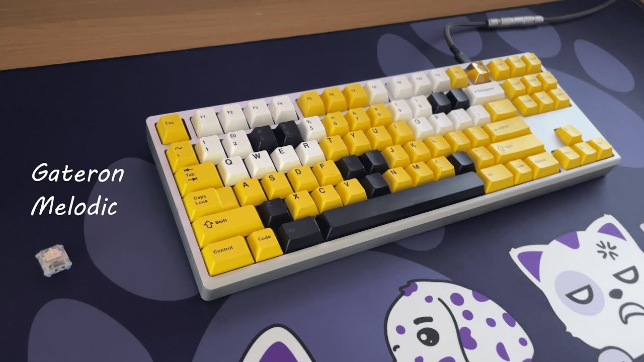 Monokei kage Alu plate Gateron Melodic 모노케이 카게 게이트론 멜로딕 클릭 스위치 - YouTube