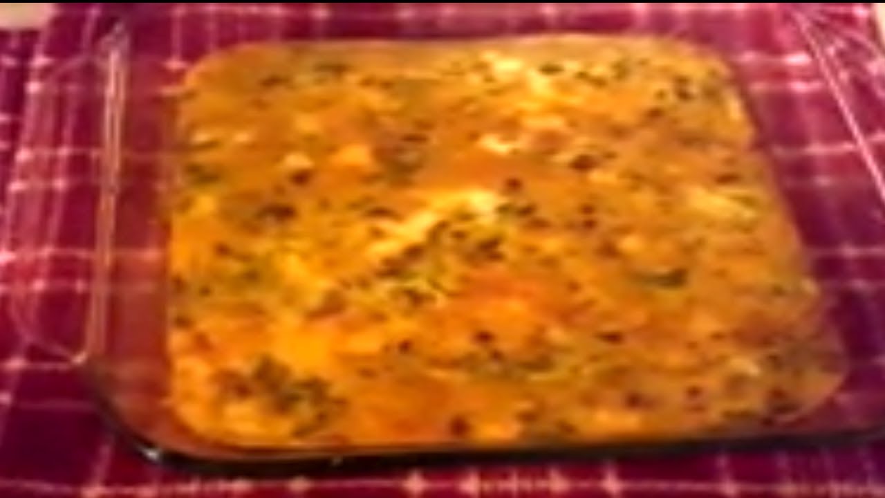 Tunisian tajine with ground meat - YouTube