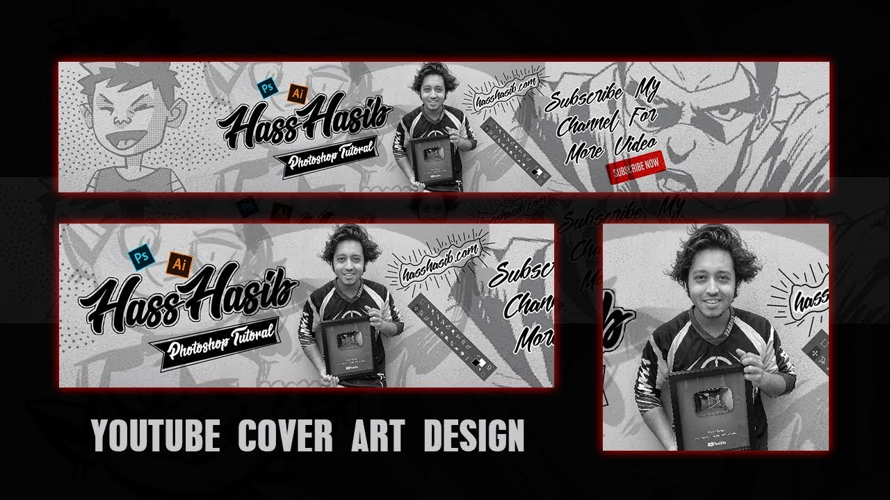 YouTube cover art Photoshop Tutorial - Make Your Own Channel Cover art ...